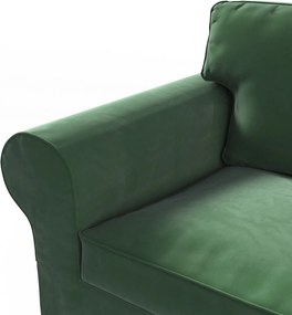 Potah na pohovku IKEA  Ektorp 3-místná, rozkládací STARÝ MODEL PIXBO barva zelená látka lesklé, sametová