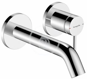 Hansgrohe - Umyvadlová baterie pod omítku, s výpustí, 2-otvorová instalace, EcoSmart, chrom