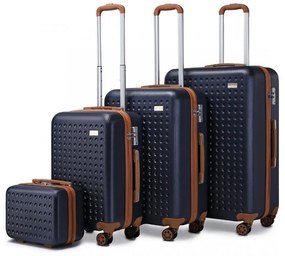 Konofactory Modrá sada pevných luxusních kufrů "Journey" - S (20l), M (35l), L (65l), XL (100l)