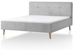 Světle šedá čalouněná dvoulůžková postel 180x200 cm Smart – Meise Möbel