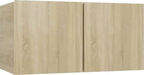 vidaXL 4dílný set TV skříněk dřevotříska [3079097] Barva: Betonová šedá
