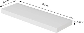 Nástěnná police Houseland Weda 60 cm bílá