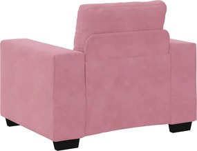 Set pohovek 3 ks Růžová samet 3324642