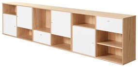 Bílá nízká komoda v dekoru dubu 267x61 cm Mistral - Hammel Furniture