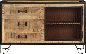 Příborník 100 x 31 x 60 cm masivní hrubé mangovníkové dřevo 285894