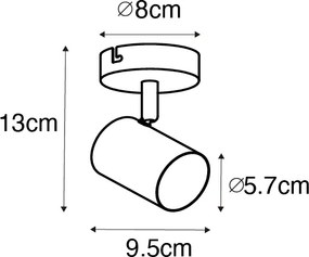 Moderní bodové světlo mosazné nastavitelné - Jeana