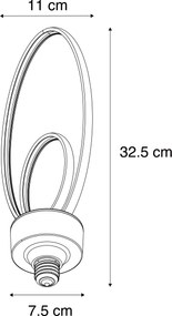 E27 LED dekorační žárovka černá 6W 450 lm 3000K