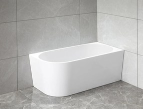Aqualine Aqualine, TIBERA R rohová stojící vana 140x70cm, bílá, E1055