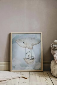 Plakát Mrs. Mighetto Létající velryba 40x50 cm