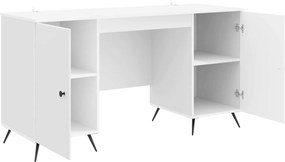 Stůl Bílá s vysokým leskem 142,5 x 50 x 75 cm Kompozitní dřevo 3414634