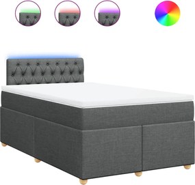 Box spring postel s matrací tmavě šedá 120x200 cm textil 3288955