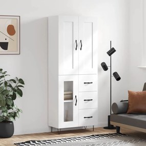Skříň highboard bílá 69,5 x 34 x 180 cm kompozitní dřevo