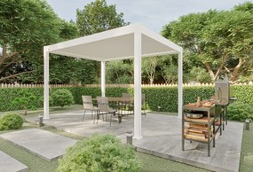 Outdoor Creations Hliníková pergola s lamelami HORIZON PRIME 400x400cm 4 stojky Barva: Bílá RAL 9016