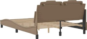 Rám postele Viana bez matrace cappuccino 120x200 cm umělá kůže 3208086