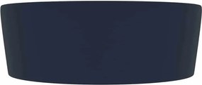 Luxusní umyvadlo přepad matné tmavě modré 36 x 13 cm keramické 147034