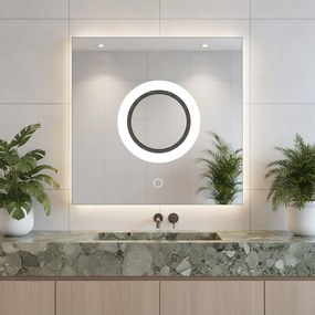 Tutumi Rea, čtvercové LED zrcadlo 60x60 s kulatým LED podsvícením YH-BL-12, HOM-01513