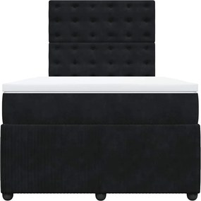 Box spring postel s matrací černá 120 x 190 cm samet 3292300