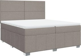 Box spring postel s matrací taupe 200x200 cm textil 3291772