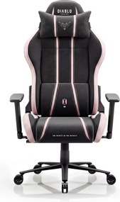 Látková herní židle černo-růžová Diablo X-One 2.0 Akira Pink Normal