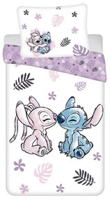 Oboustranné bavlněné povlečení - Lilo a Stitch White