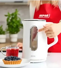MPM MCZ-126/B bílá / Rychlovarná konvice / 1,5 l / plastová
