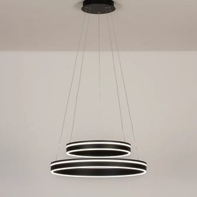 Závěsné černé LED svítidlo nad jídelní stůl Dualle Athena Black