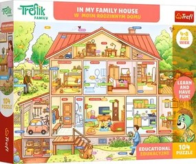 TREFL Puzzle Treflíci: V mém rodinném domě / 104 dílků / 60 × 40 cm