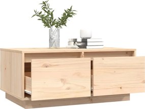 vidaXL Konferenční stolek 80x50x35 cm masivní borové dřevo [814439] Barva: Bílá