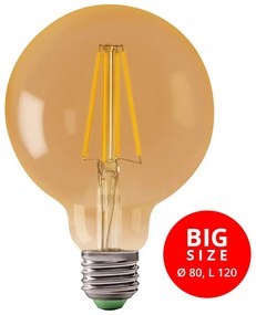 Brilum | LED Žárovka LEDSTAR AMBER G80 E27/8W/230V 2200K | B3369