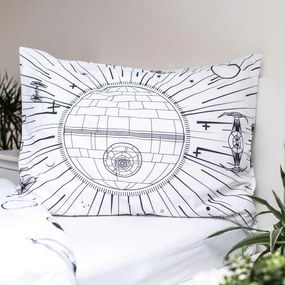 Jerry Fabrics Povlečení Star Wars Death Star svítící efekt 140x200, 70x90 cm