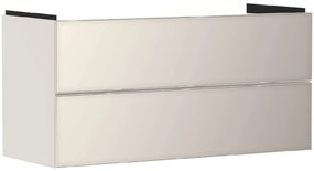 Hansgrohe Xevolos E - Umyvadlová skříňka 118x58x48 cm, 2 zásuvky, matná béžová/metalická béžová 54185790