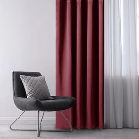 Závěs AmeliaHome Blackout s průchodkami 140x245 vínový