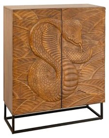 Massive home | Vysoká komoda Snake hnědá 120cm mangové dřevo