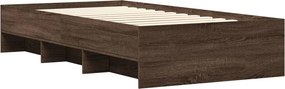 Rám postele bez matrace hnědý dub 90 x 190 cm kompozitní dřevo 3295708