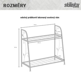 Stilista 88791 STILISTA Stojan na rostliny, 61,5 x 61,5 x 29 cm, ocel