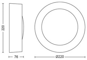 Philips 17465/47/P7 - LED RGB Venkovní svítidlo Hue DAYLO LED/15W/230V IP44