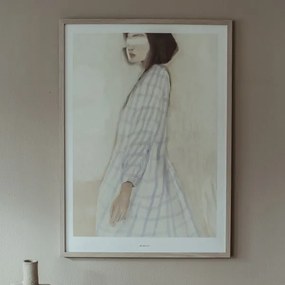 MRS. MIGHETTO Plakát Lady Dixie 30 × 40 cm, béžová barva, krémová barva, papír
