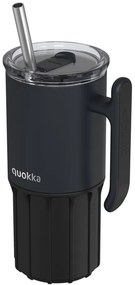 Quokka Nerezový termohrnek s brčkem 720 ml Umi Black