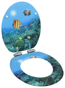 WC sedátko s funkcí pomalého sklápění MDF podmořský motiv 146916