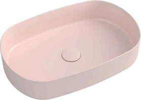 Sapho Infinity - Umyvadlo na desku, 55x36 cm, bez přepadu, růžová Salmon 10NF65055-2S