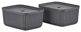 Zone Denmark Úložný box Pulp Black (sada 2 ks) 23x15 cm 32x23 cm