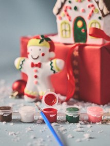 Sinsay - DIY sada na malování sádrových figurek: perníček a domeček - vícebarevná