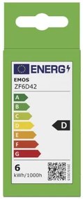 Emos lighting LED žárovka Filament Mini Globe / E27 / 5,9 W (60 W) / 806 lm / teplá bílá 1525743211