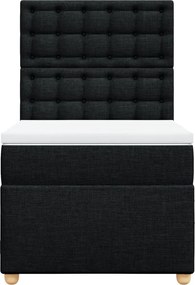 Box spring postel s matrací černá 100 x 200 cm textil 3293507