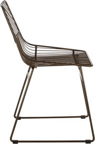 Kovová jídelní židle v bronzové barvě District – Premier Housewares