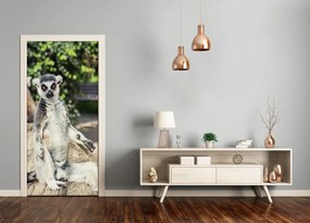 Samolepící fototapeta na dveře Lemur 95x205 cm