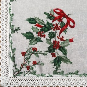 VÁNOČNÍ UBRUS XMAS7 85X85 CM VZOROVANÝ