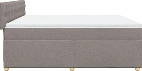 Box spring postel s matrací taupe 200x200 cm textil 3289098