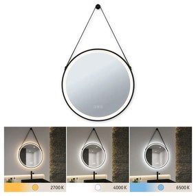 P 71089 LED zrcadlo s osvětlením Mirra IP44 CCT 230V 11,5W stmívatelné černá/zrcadlo - PAULMANN