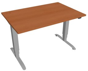 Elektr. nastavitelný stůl 120x80 - HOBIS MOTION MS 3 1200 Dekor stolové desky: třešeň, Barva kovové podnože: stříbrná